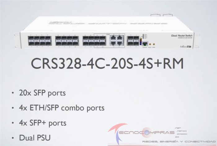 Switches MIKROTIK CRS328-4C-20S-4S+RM NEW Smart Switch, 20 x SFP cages ...