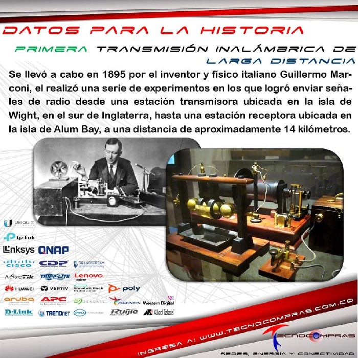 Primera transmision inalámbrica de la historia #GuillermoMarconi # ...